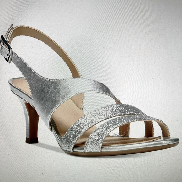 Naturalizer | Shoes | Naturalizer New Womens Silver Metallic Glitter ...
